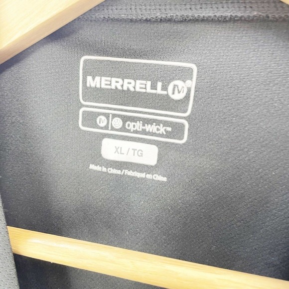 Merrell | Shirts | Merrell Mens Optiwick Gray Crew Neck Short Sleeve ...
